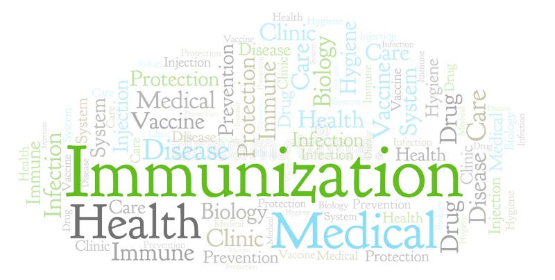 Immunization word cloud. stock illustration. Illustration of system ...