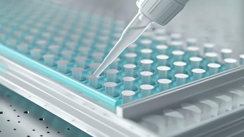 Immunosorbent Dozator Tip with Plastic Plate Stock Image - Image of ...