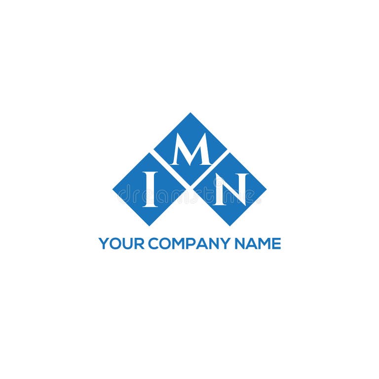 IMN Letter Logo Design on WHITE Background. IMN Creative Initials ...