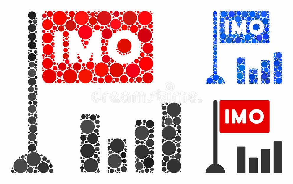 IMO Bar Chart Composition Icon of Circle Dots Stock Vector ...