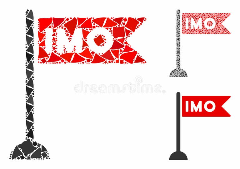 IMO Flag Composition Icon of Rugged Elements Stock Illustration ...