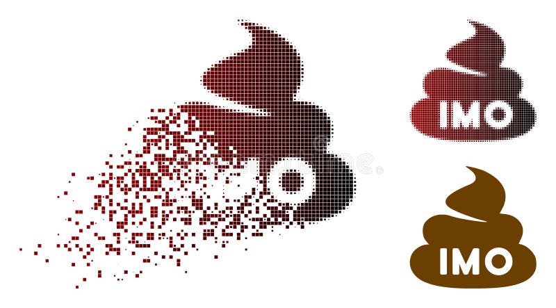 Disintegrating Dotted Halftone IMO Shit Icon Stock Vector ...