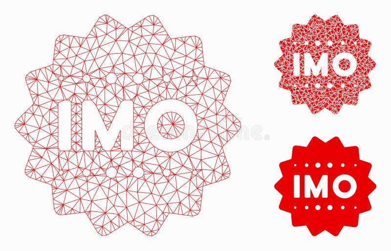 IMO Token Vector Mesh Carcass Model and Triangle Mosaic Icon Stock ...