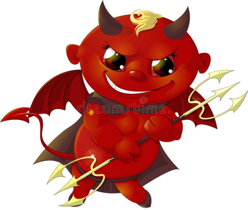 The imp stock vector. Illustration of pitchfork, october - 53470249