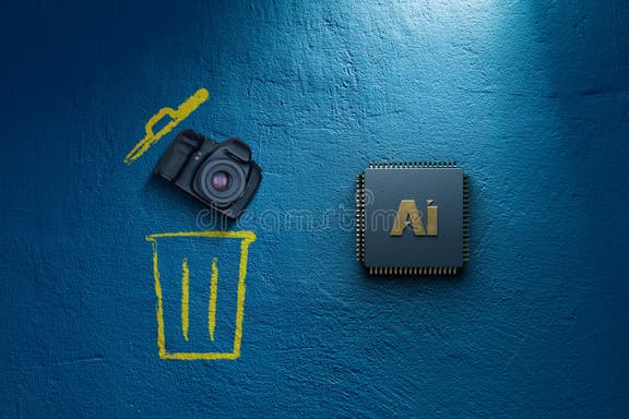 Impact of AI on Photographers and Their Work and Workflow Stock Photo - Image of camera ...