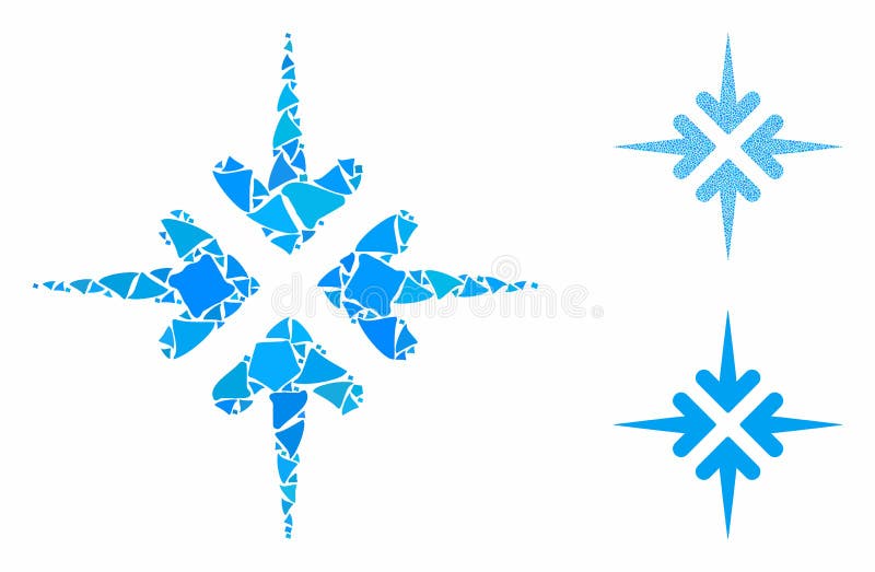 Impact Arrows Composition Icon of Uneven Elements Stock Vector ...