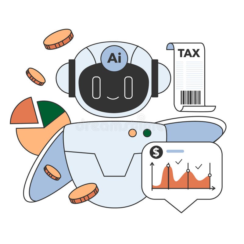 AI-powered Financial Advisor Robot, Sleek Design, Holographic Charts ...