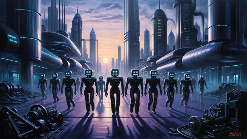 The Impact of Automation on the Job Market Stock Image - Image of gains ...