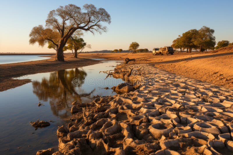 The Impact of Climate Change through a Concept of Drought. Cracked Mud ...