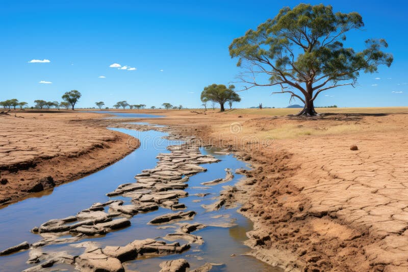 The Impact of Climate Change through a Concept of Drought. Cracked Mud ...