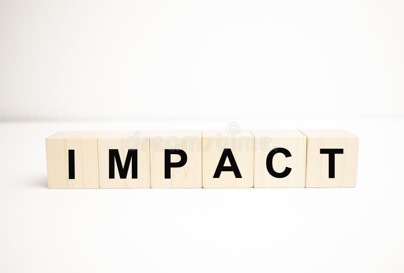 Impact Concept on Wooden Cubes. Business Concept Stock Image - Image of ...