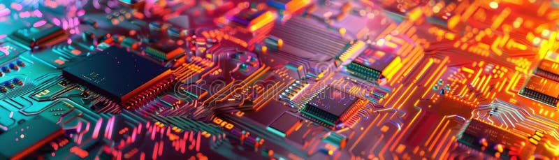 Impact of Electronics on Society Visualized through Abstract Designs Stock Illustration ...