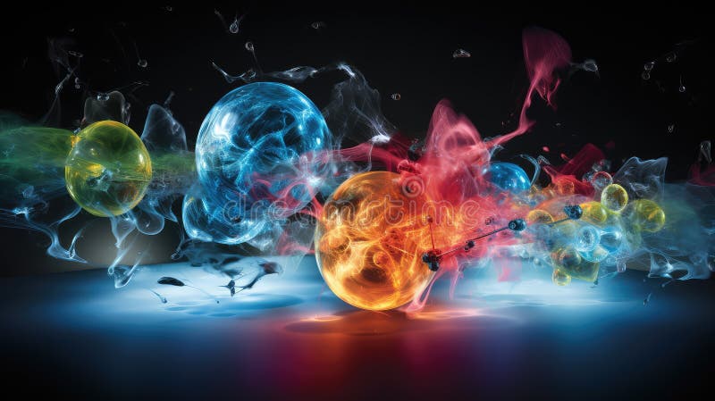 Impact helium atom stock illustration. Illustration of physics - 373617752