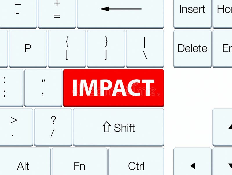 Impact red keyboard button stock illustration. Illustration of ...