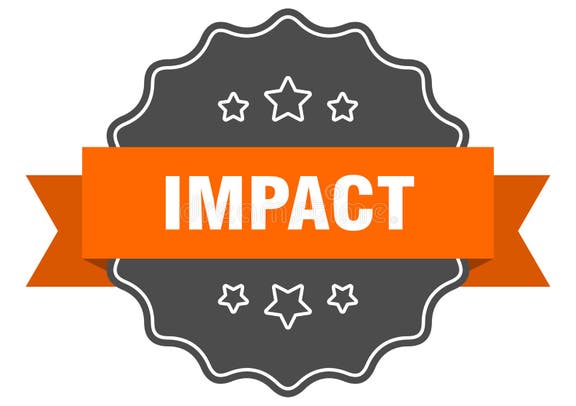 Impact label stock vector. Illustration of vignette - 194928909