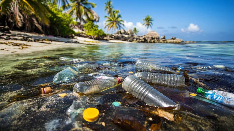 Impact of Marine Pollution Striking Visual of Plastic Waste Adrift in ...
