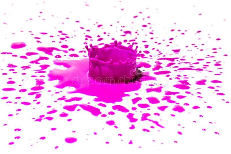 Impact of Pink Color Water Drop Stock Image - Image of abstract, smooth ...