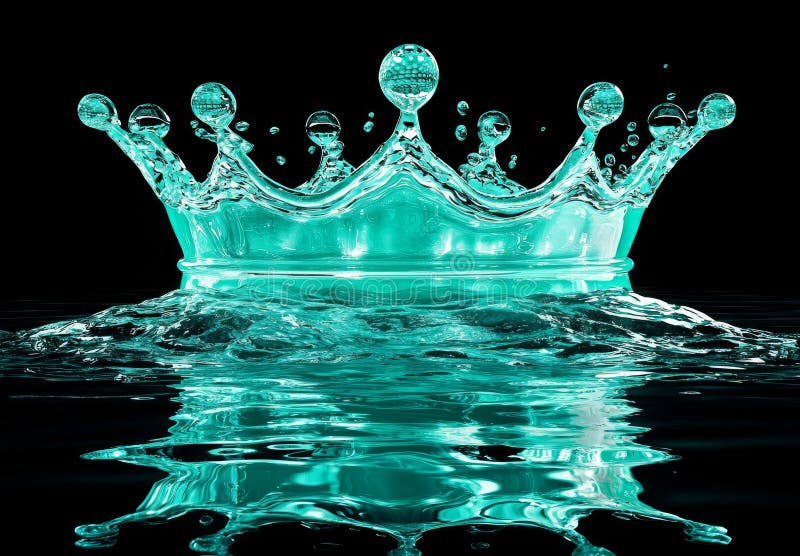 Upon Impact with a Pool of Water, a Drop of Water Makes a Splash Stock ...