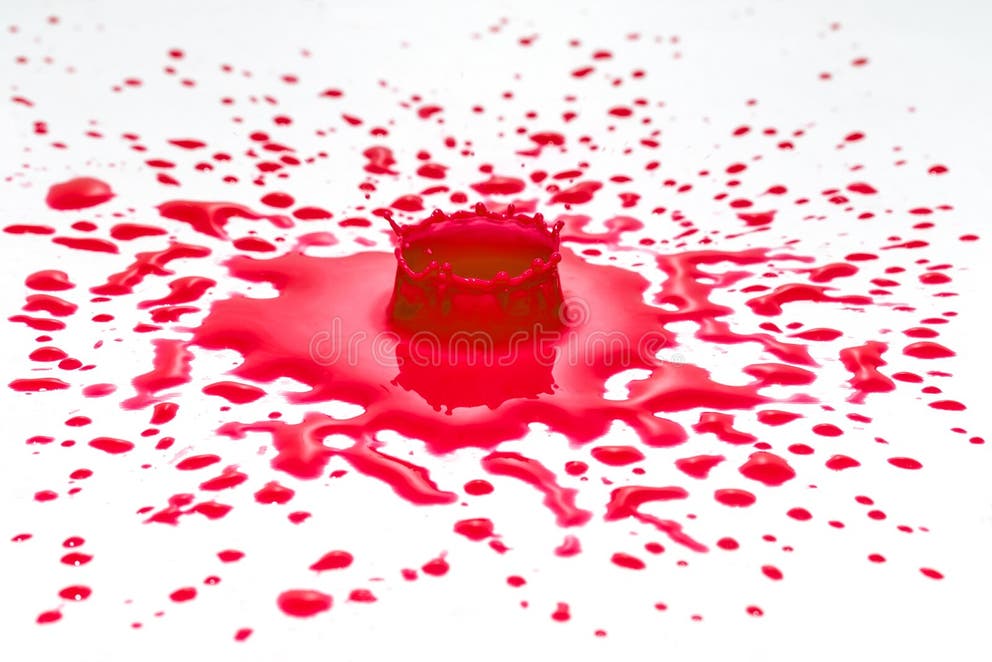 Impact of Red Color Water Drop Stock Image - Image of fresh, flow: 77896145
