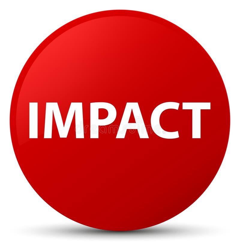Impact red round button stock illustration. Illustration of difference ...