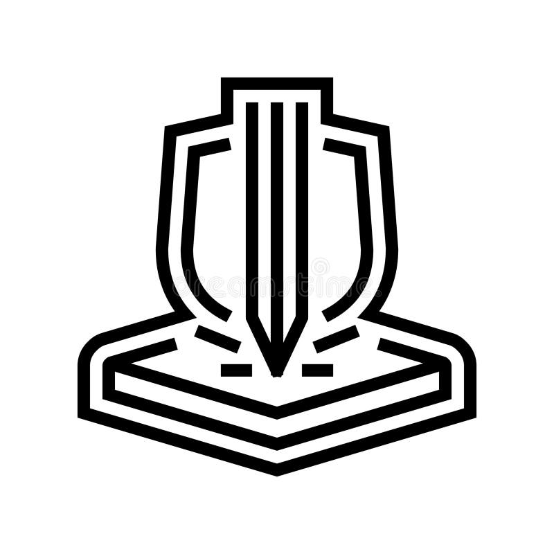 Impact Resistant Casing Line Icon Vector Illustration Stock ...