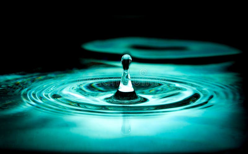Single water droplet stock photo. Image of metallic, rough - 26187896
