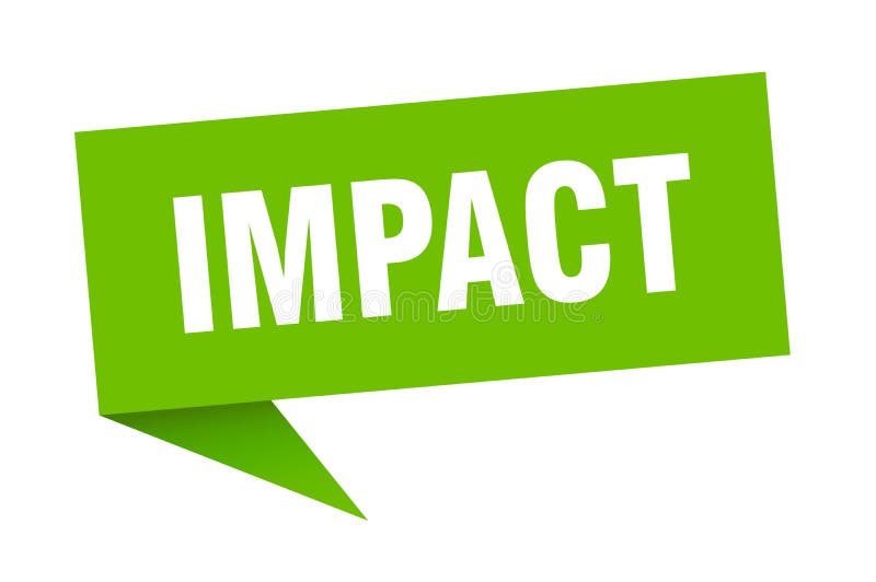 Impact Speech Bubble. Impact Ribbon Sign Stock Vector - Illustration of ...