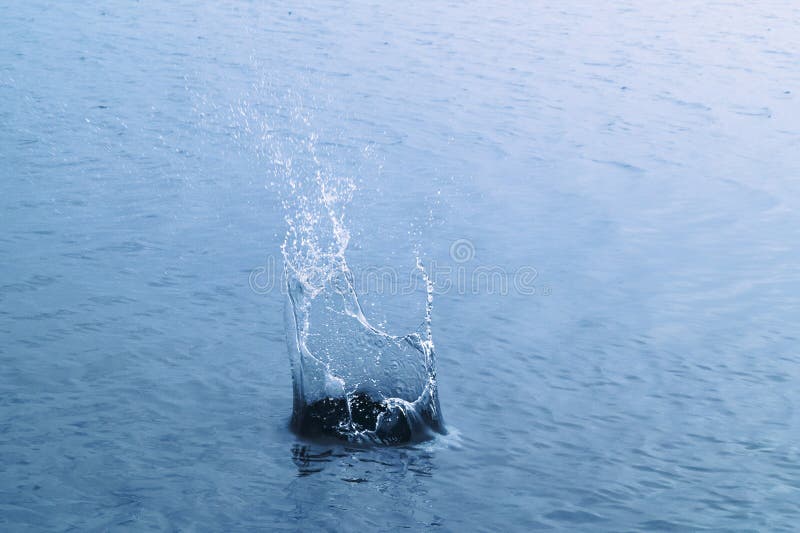 Impact Splash on Water Surface Stock Image - Image of abstract, wave ...