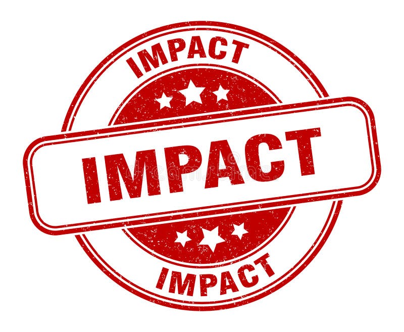 Impact Stamp. Impact Round Grunge Sign Stock Vector - Illustration of ...