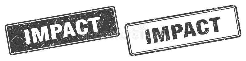 Impact Stamp Set. Impact Square Grunge Sign Stock Vector - Illustration ...