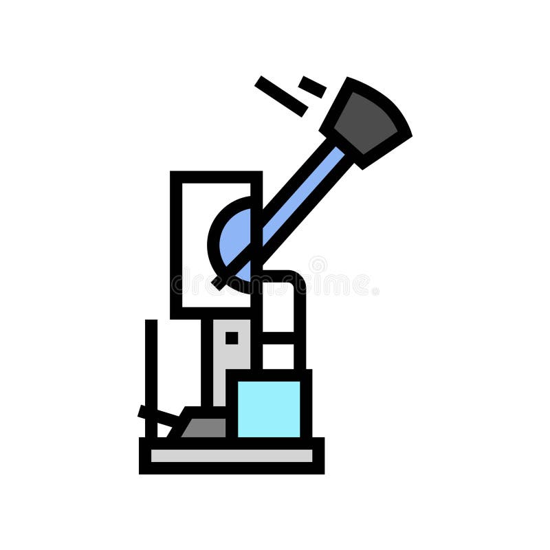 Impact Testing Materials Engineering Color Icon Vector Illustration ...