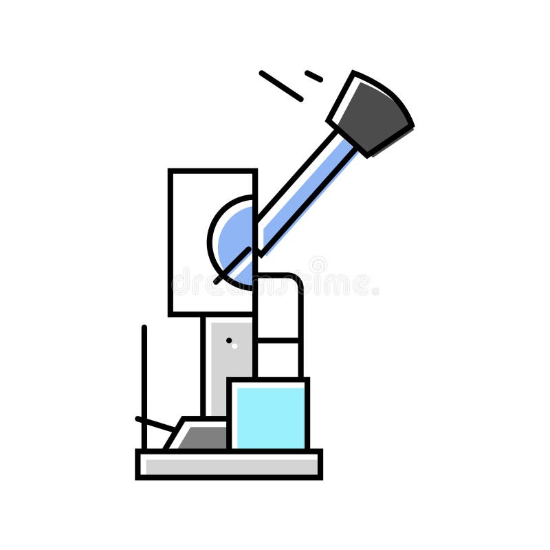 Impact Testing Materials Engineering Color Icon Vector Illustration ...