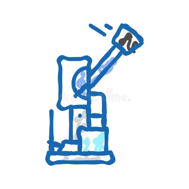 Impact Testing Materials Engineering Icon Doodle Illustration Stock ...