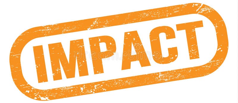 IMPACT, Text on Orange Rectangle Stamp Sign Stock Illustration ...
