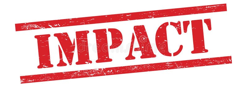 IMPACT Text on Red Grungy Lines Stamp Stock Illustration - Illustration ...