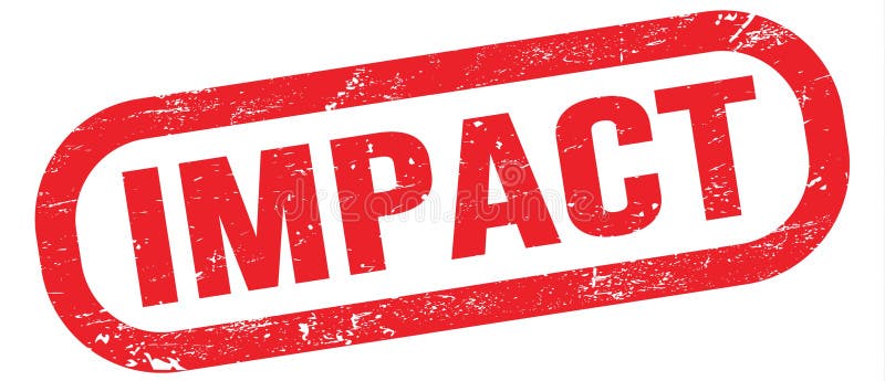 IMPACT, Text on Red Rectangle Stamp Sign Stock Illustration ...