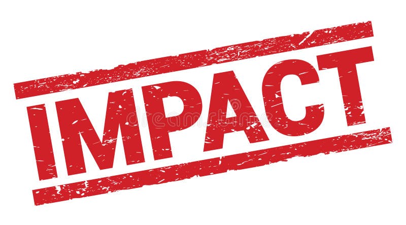 IMPACT Text on Red Rectangle Stamp Sign Stock Illustration ...