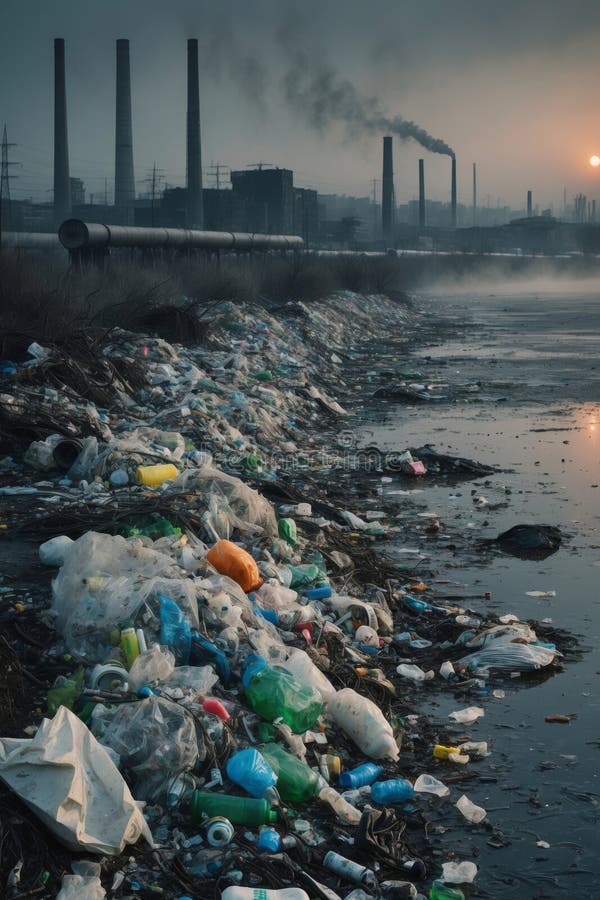 Impact of Water Pollution Plastic Waste Accumulation Near Industrial ...