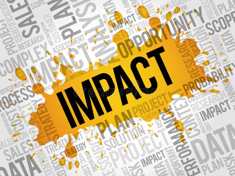 Impact word cloud stock illustration. Illustration of method - 201224139