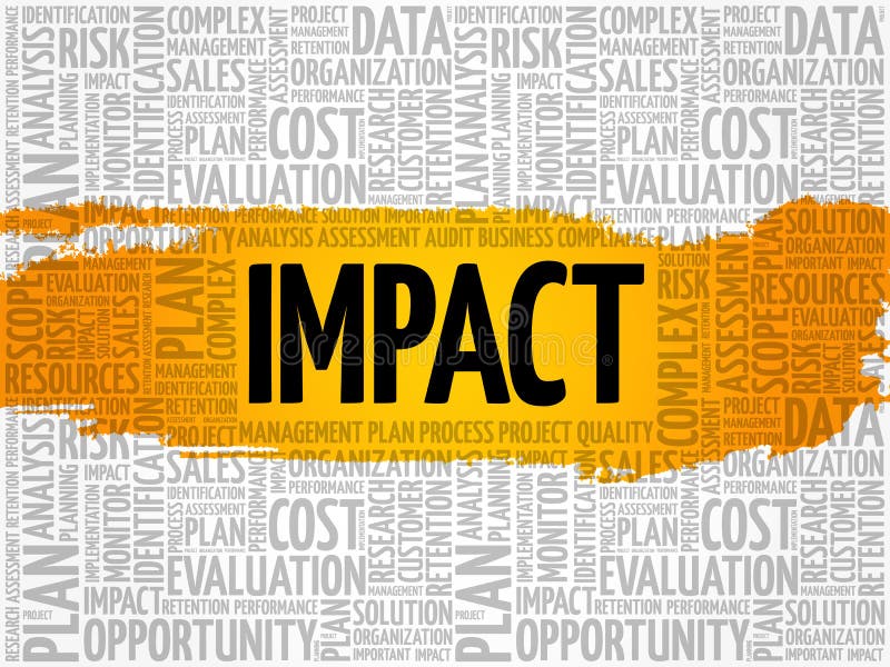 Impact Word Cloud Collage Stock Illustration Illustration Of Impact