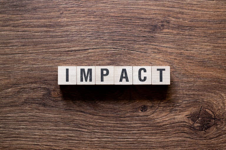 Impact - Word Concept on Building Blocks, Text Stock Image - Image of ...