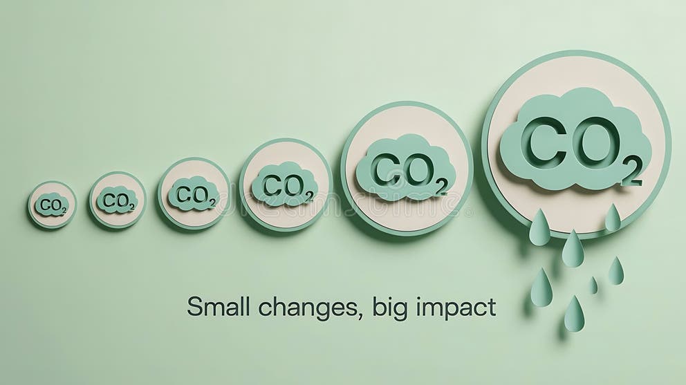 Visual Representation of Co2 Emissions Showing Gradual Increase and ...