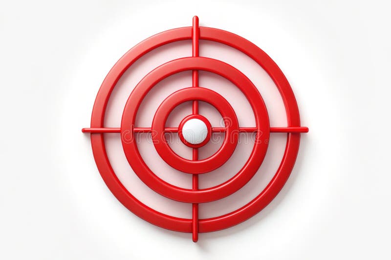 Striking Red Ring Graphic with Targeting Crosshairs a Minimalist ...