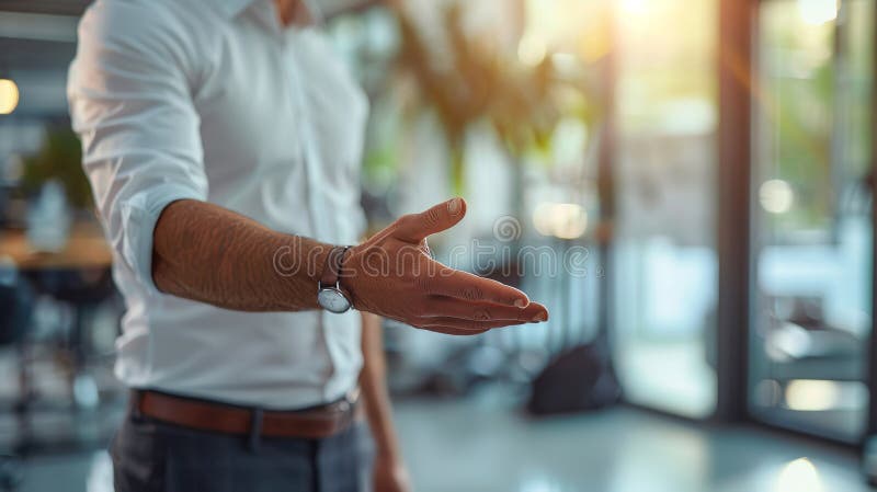 The Impactful Hand Gestures of a Business Leader in Action Stock ...