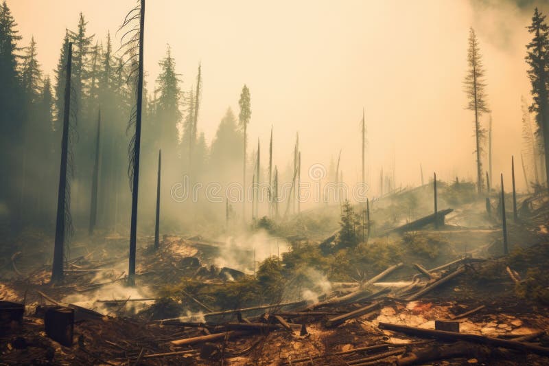 An Impactful Image Showcasing the Devastating Effects of Pollution on a ...