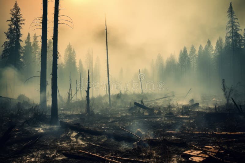 An Impactful Image Showcasing the Devastating Effects of Pollution on a ...