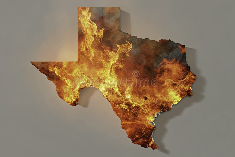Minimalist Texas Wildfire Map Logo Design a Clean and Modern Visual ...
