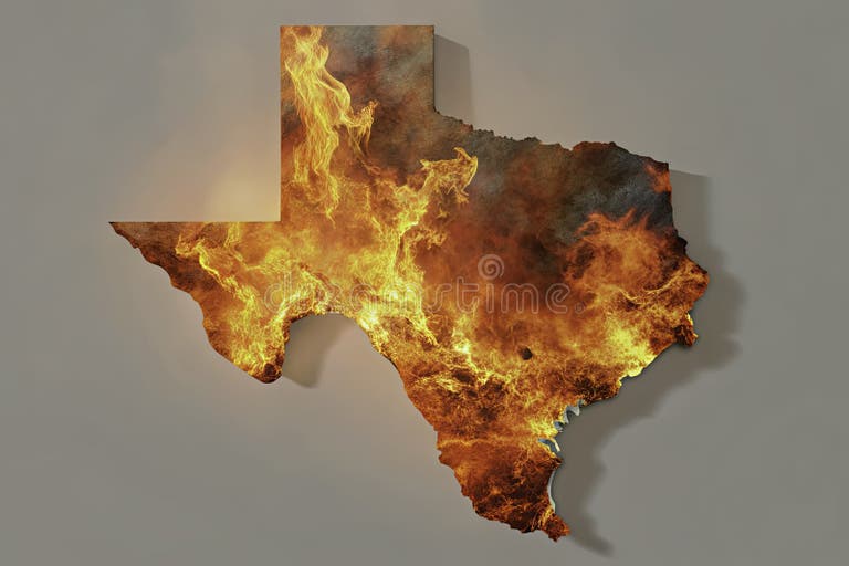 Minimalist Texas Wildfire Map Logo Design a Clean and Modern Visual ...