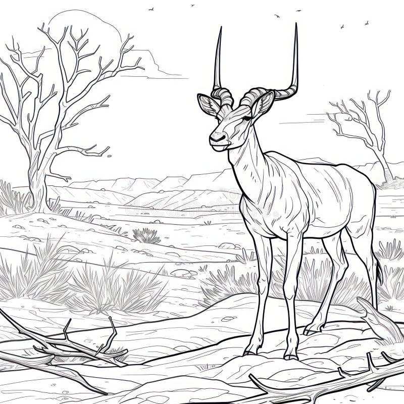 Impala Coloring Page Stock Illustrations – 53 Impala Coloring Page ...
