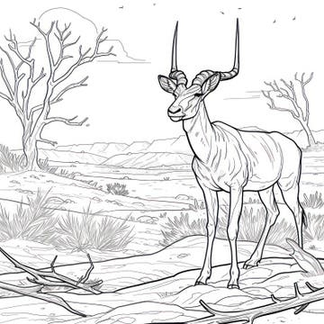 Impala Coloring Page Stock Illustrations – 35 Impala Coloring Page ...